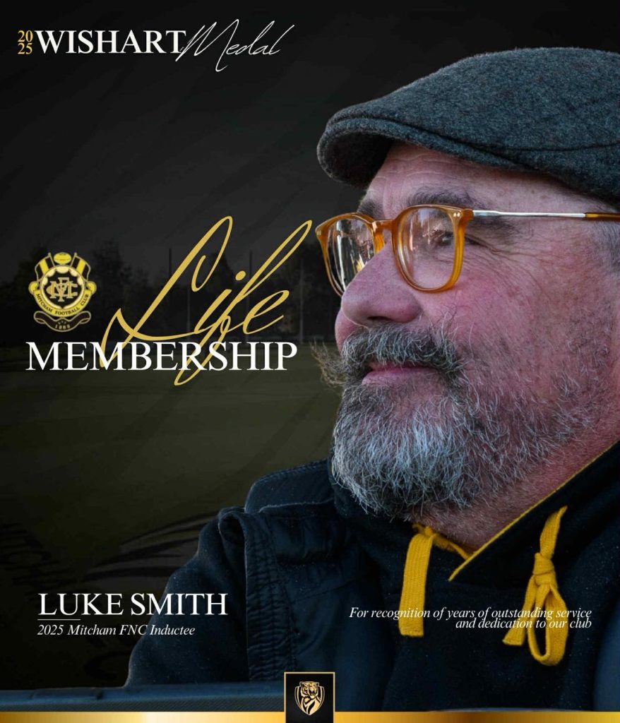 LUKE SMITH AWARDED LIFE MEMBERSHIP - Mitcham Football Club
